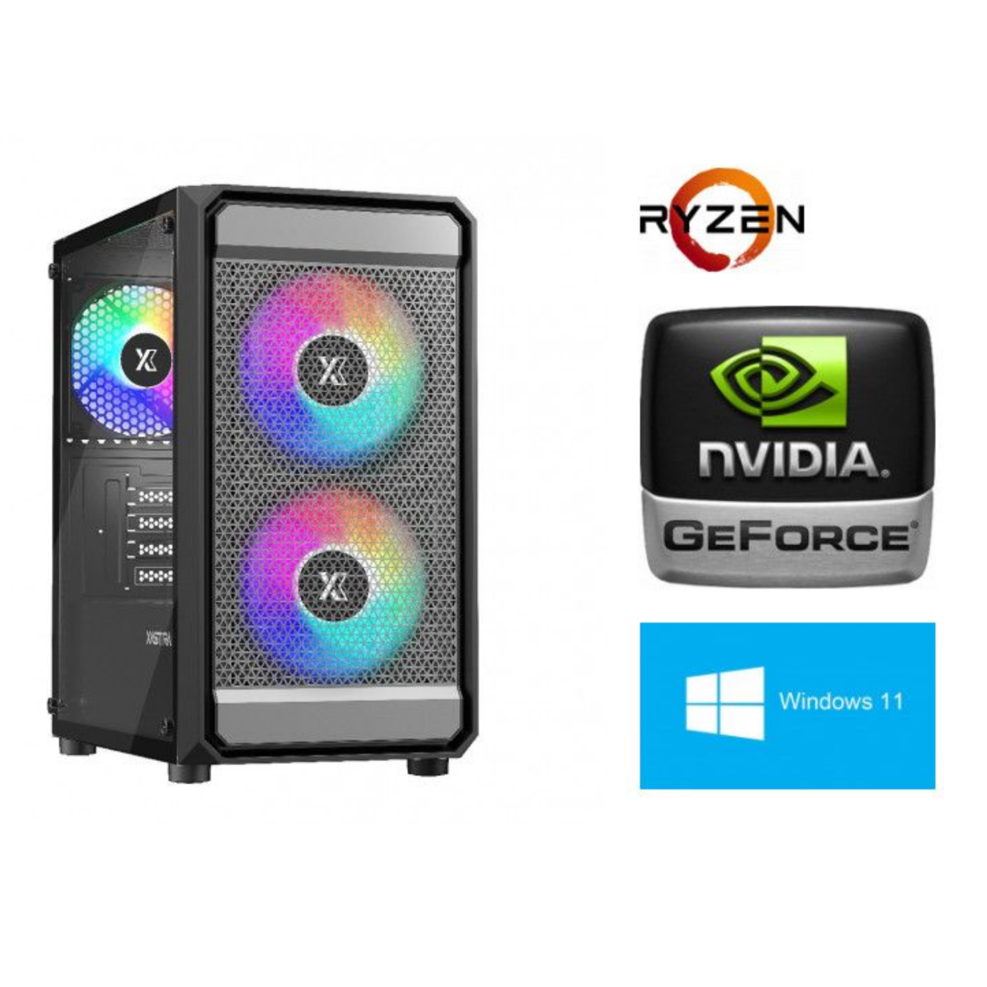 Системный блок TopComp MG 51997511 черный AMD Ryzen 5 7500f, Amd B650 16Гб/SSD 1Тб, NVIDIA GeForce RTX 5070, Win 11pro