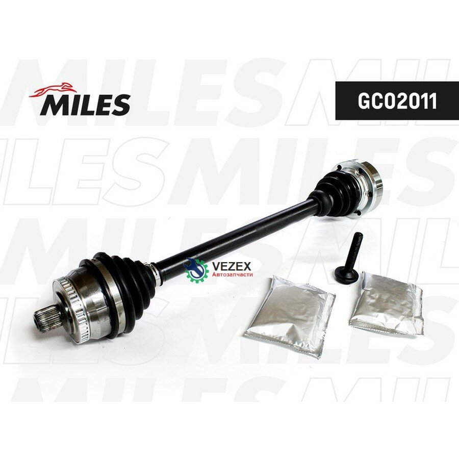 MILES GC02011 Привод в сборе правый AUDI A4/VW PASSAT 1.8-2.0 95-01 (ABS) (GKN 301222) GC02011