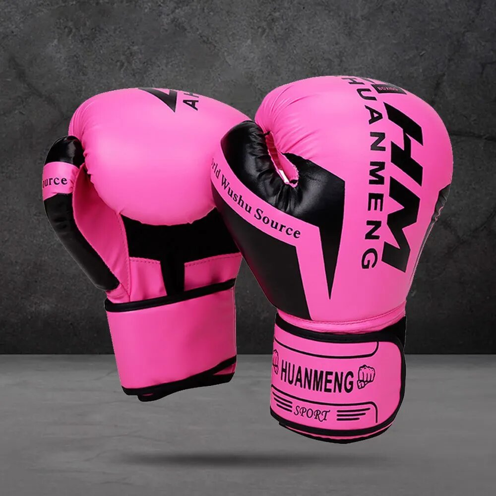 HUANMENG Боксерские перчатки для взрослых и детей 6oz розовые перчатки для спорта
