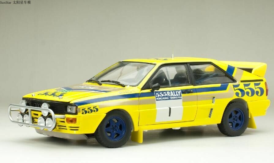 SunStar 1/18 Audi A2 Die-Cast Model 1985 Гонконг-Пекин Ралли Автомобиль Желтый