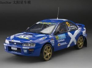 SunStar Subaru Impreza 555 Алюминиевая модель автомобиля 1997 года Новозеландский раллийный автомобиль