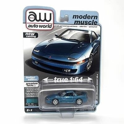Autoworld 1:64 литой автомобиль масштабная модель(Мицубиси 3000GT синий)