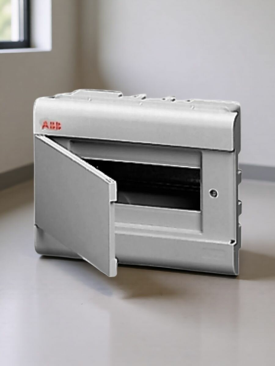 Бокс скрытой установки АВВ не прозрачной дверью 8 модулей, серый, артикул 12026