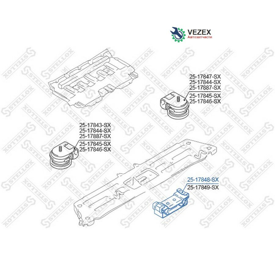 STELLOX 2517848SX подушка двигателя задняя!\ Suzuki Grand Vitara/Escudo JB416/JB420/JB627 <2006