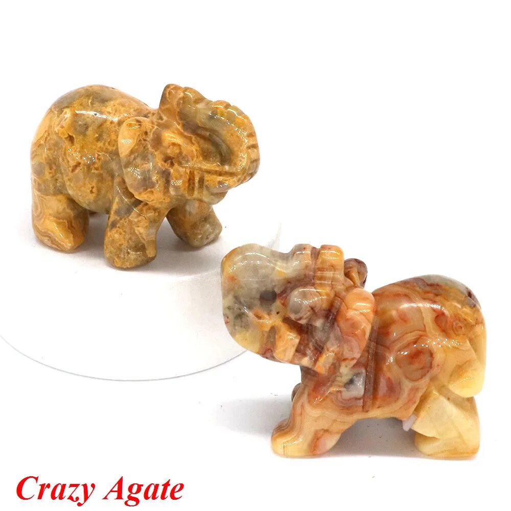 Слоник из Crazy Agate, 5 шт.