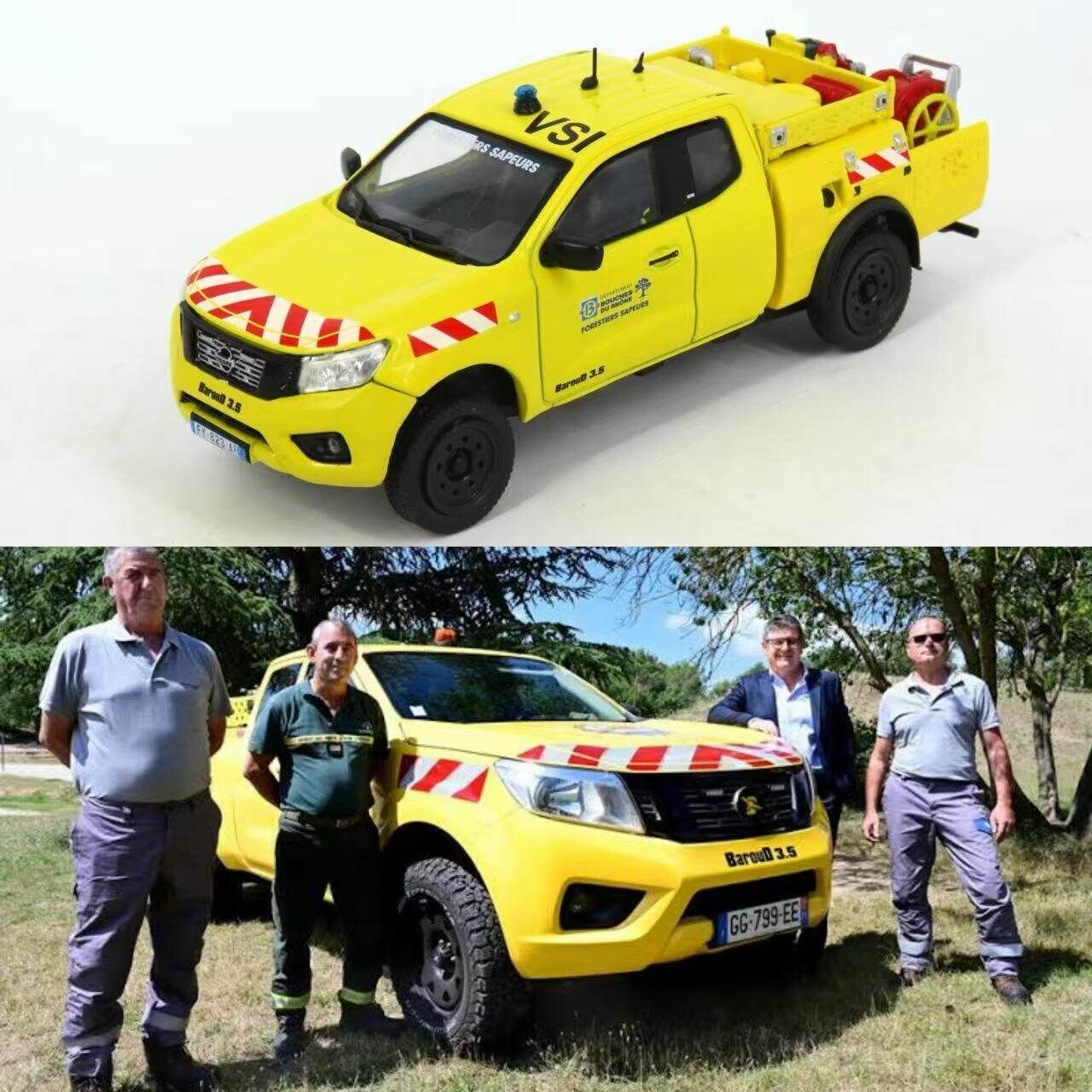 IXO Французская пожарная служба BAROUD 3,5 л VPF FIRE 2015 Машина в масштабе 1:43