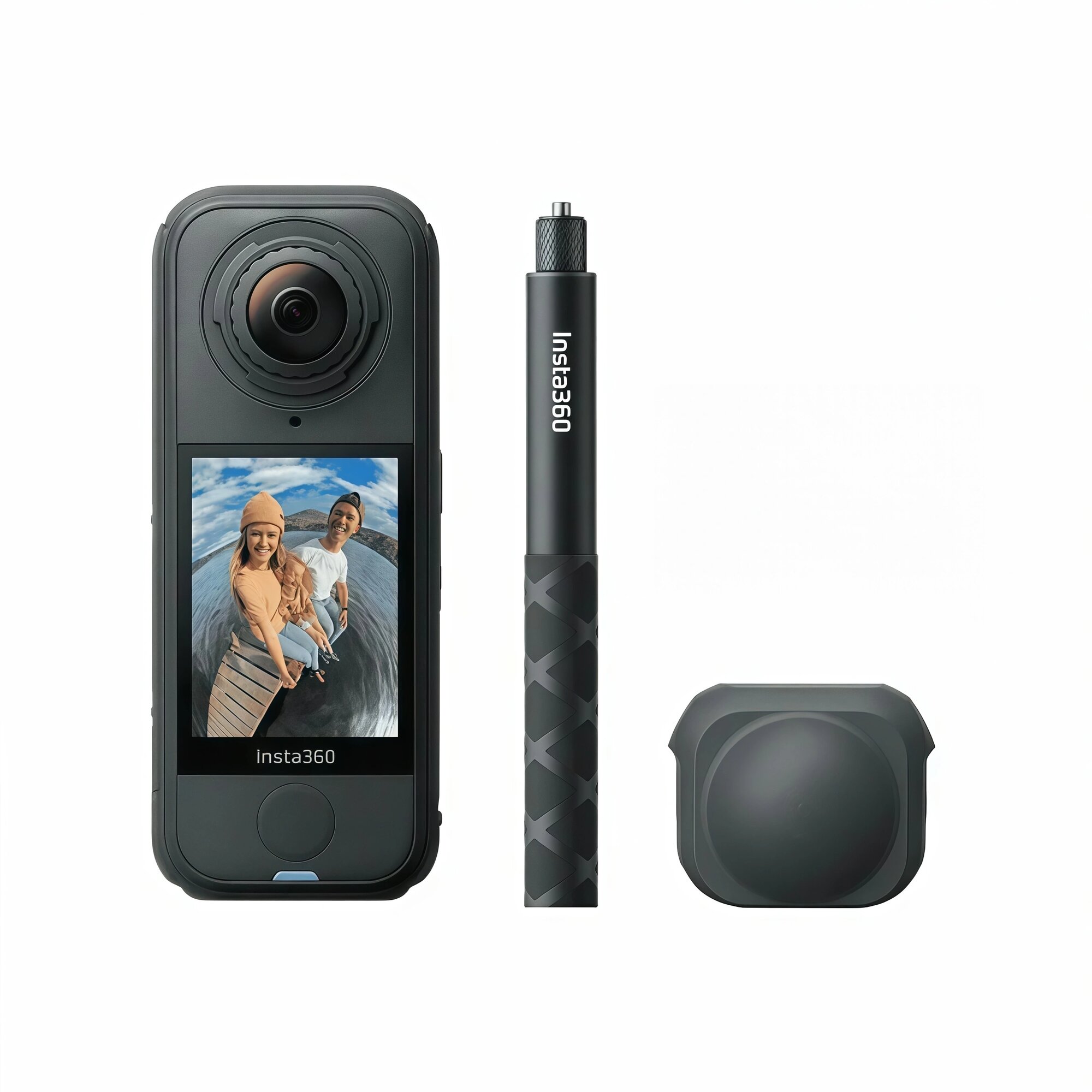 Экшн-камера Insta360 X4 Air Get-Set Bundle – 8K/6K 360° , кинематографическое видео Black