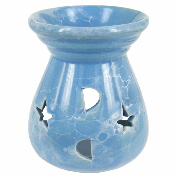 Аромалампа голубая мраморное небо N310-90 (керамика, 8 см.), 1 шт.