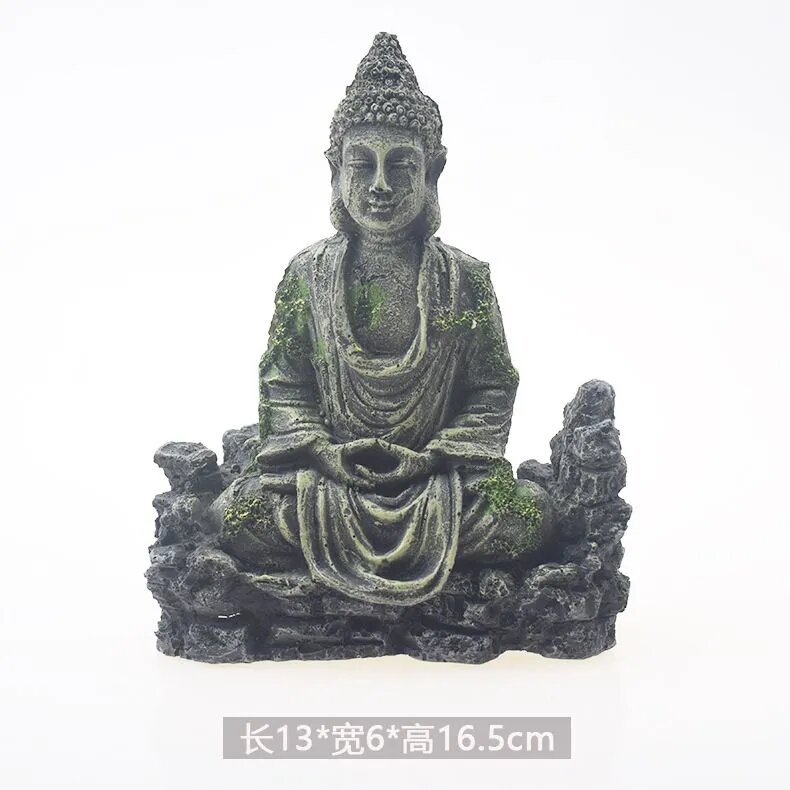 Декорация для аквариума статуя Будды 13x6x16.5см полистоун для аквариума