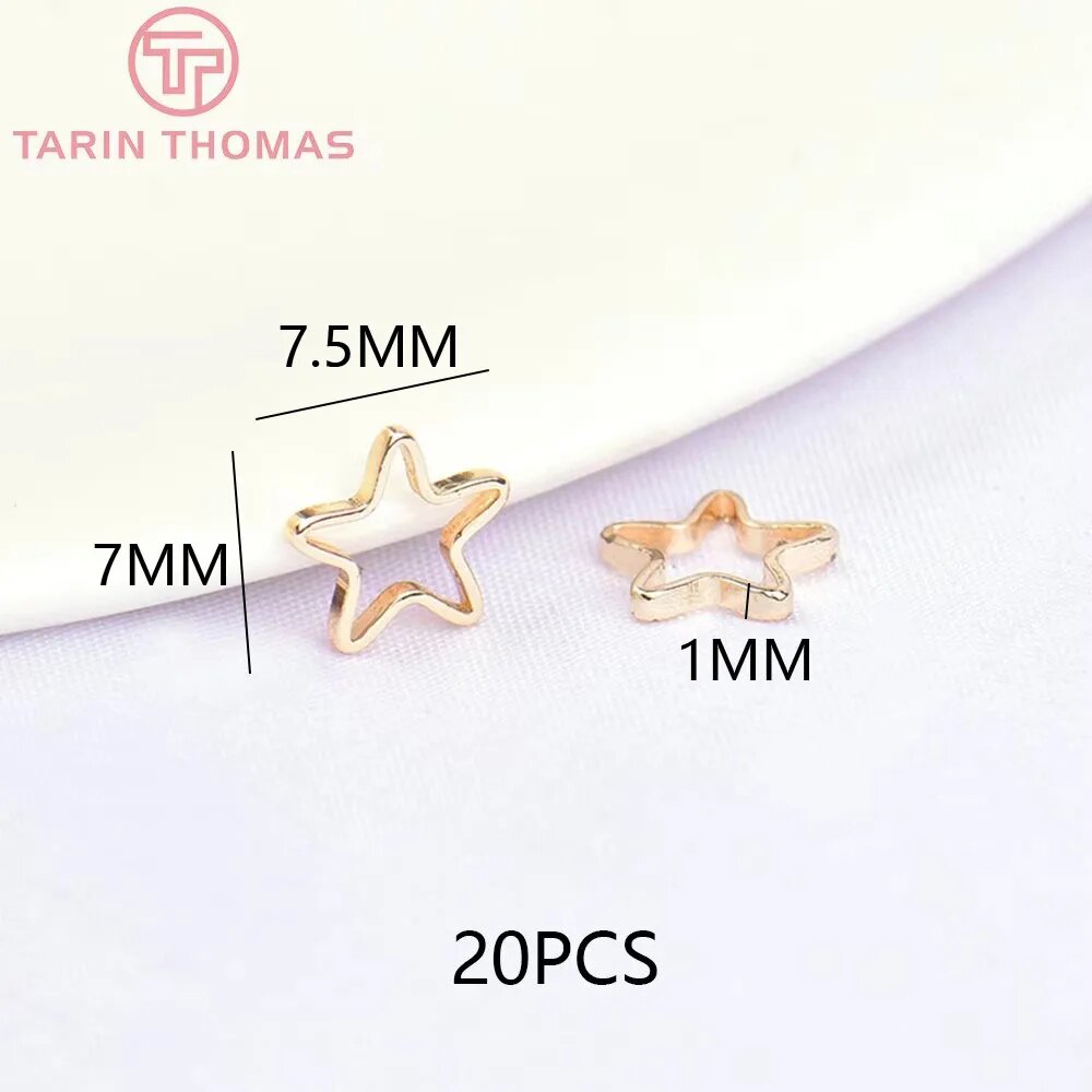 Закрытые звёздочки TARIN THOMAS, 20шт, 7.5мм, 7мм, 1мм