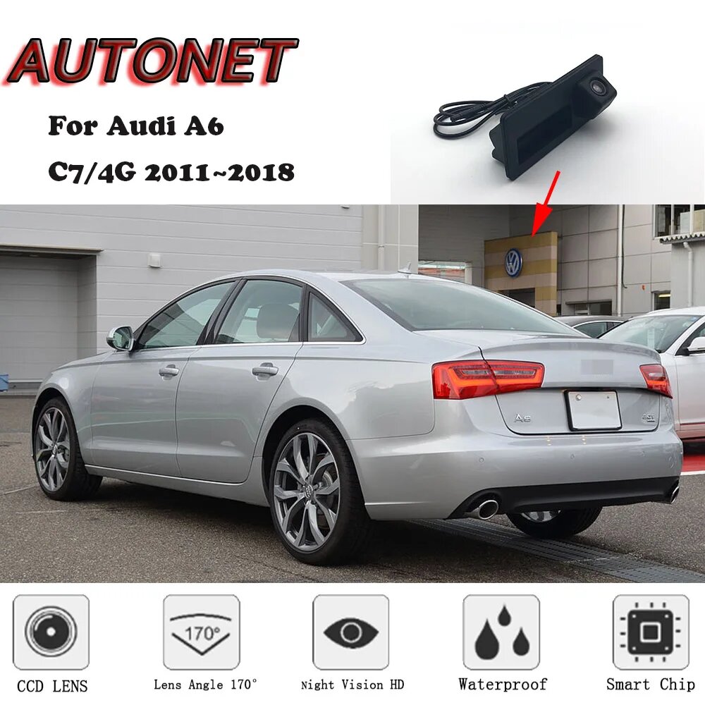 Камера заднего вида, для Audi A6 C7/4G, 2011, 2012, 2013, 2014, 2015, 2016, 2017, 2018
