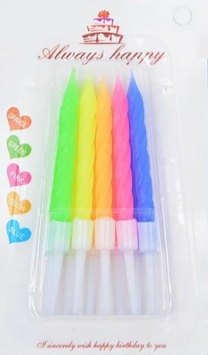 Свечи для торта "Без отдушки", 7.5 см, 10 шт