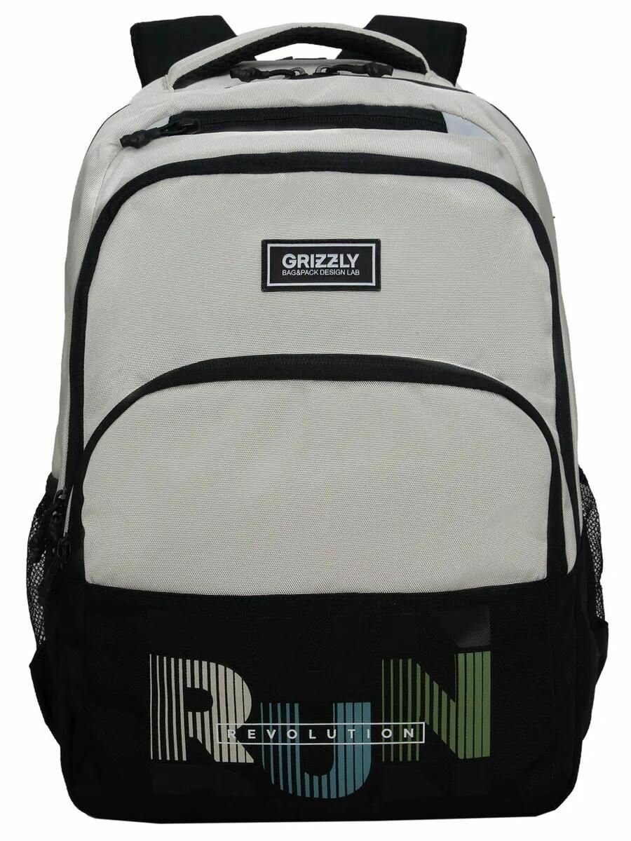 Рюкзак GRIZZLY "Run" (RU-530-6) 45*32*23см, цвет черный-кремовый, анатомическая спинка