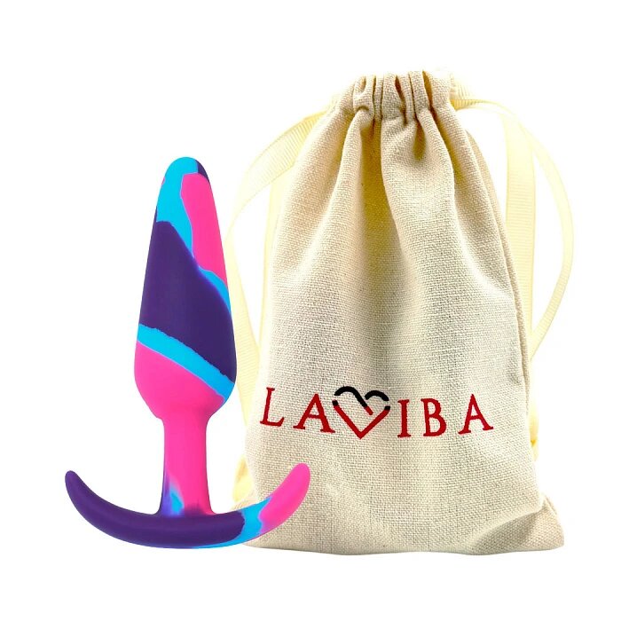 Анальная пробка для ношения Laviba«Anal ColorRush»разноцветная, L