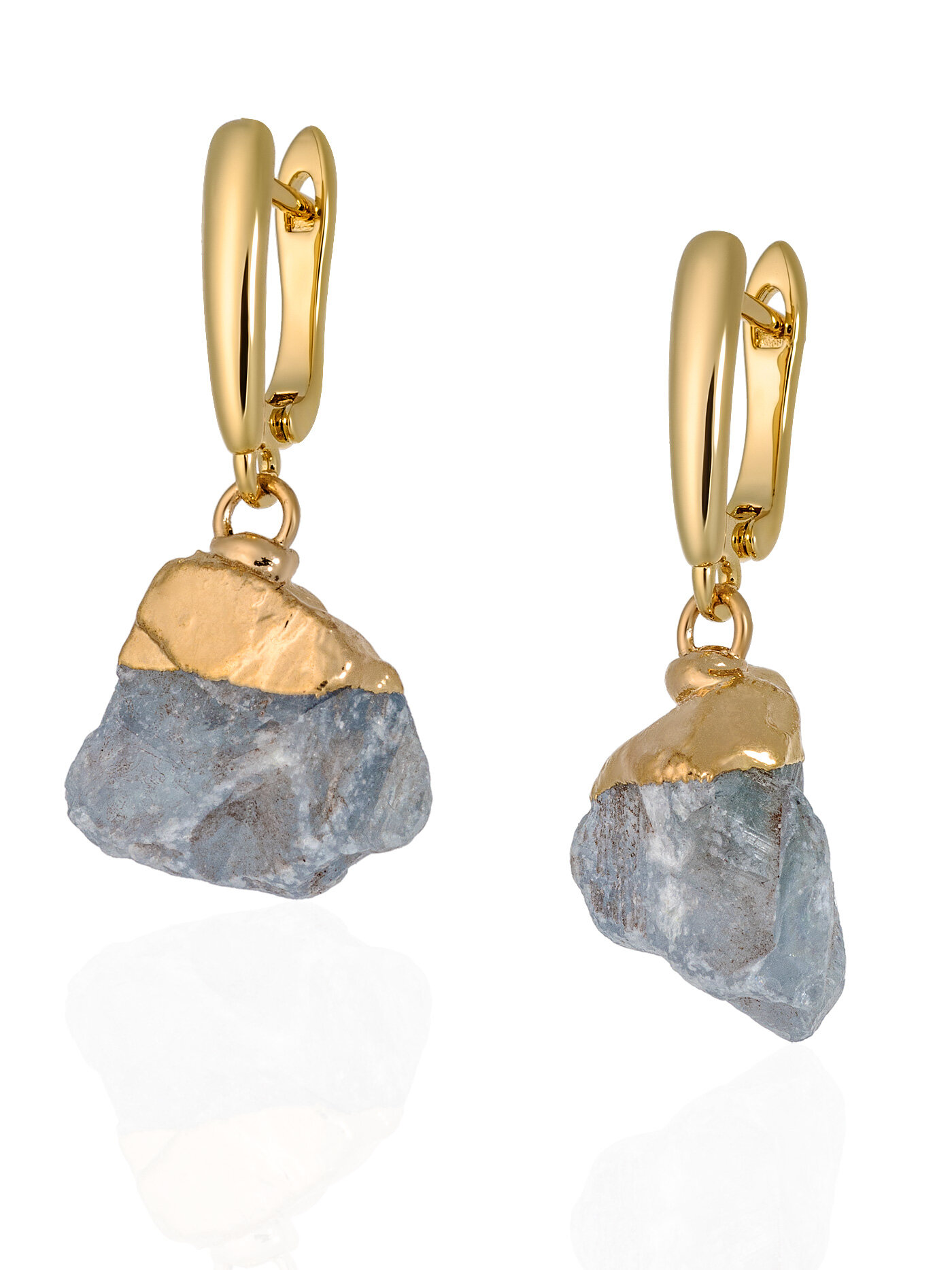 Серьги, аквамарин