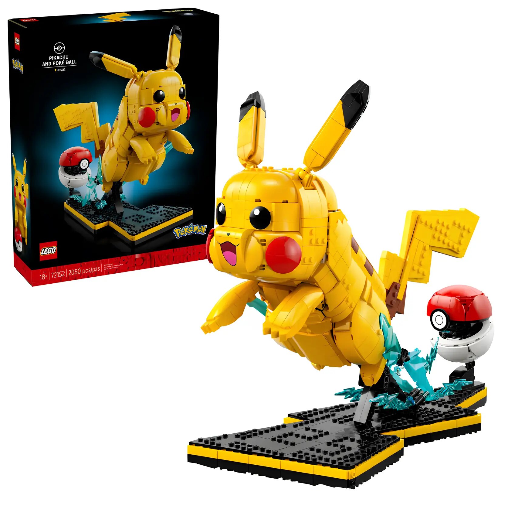 Конструктор LEGO Pokemon Пикачу и покебол 72152, 2050 деталей, от 18 лет