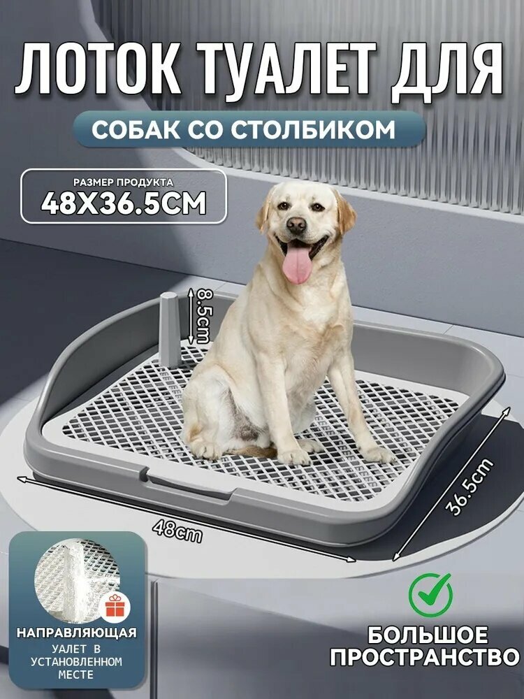 Собачий туалет больших размеров для маленьких средних и крупных собак плоский высокий забор защищающий от брызг собачий писсуар.