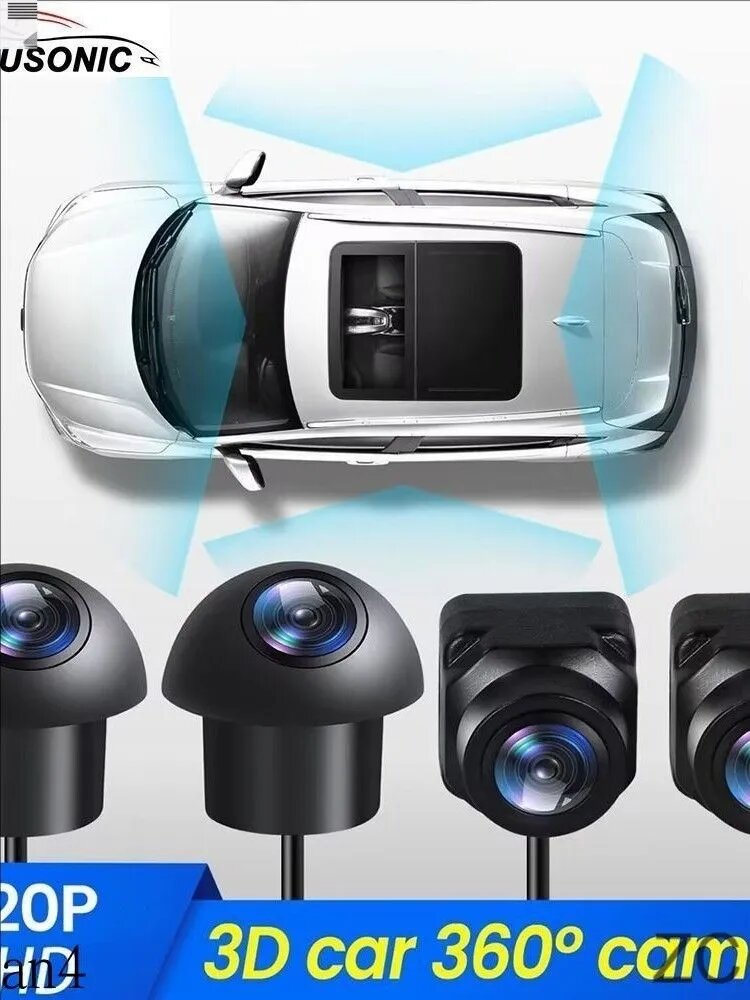 Парктроник датчики 3D car 360° cam для парковки автомобиля 4 камеры