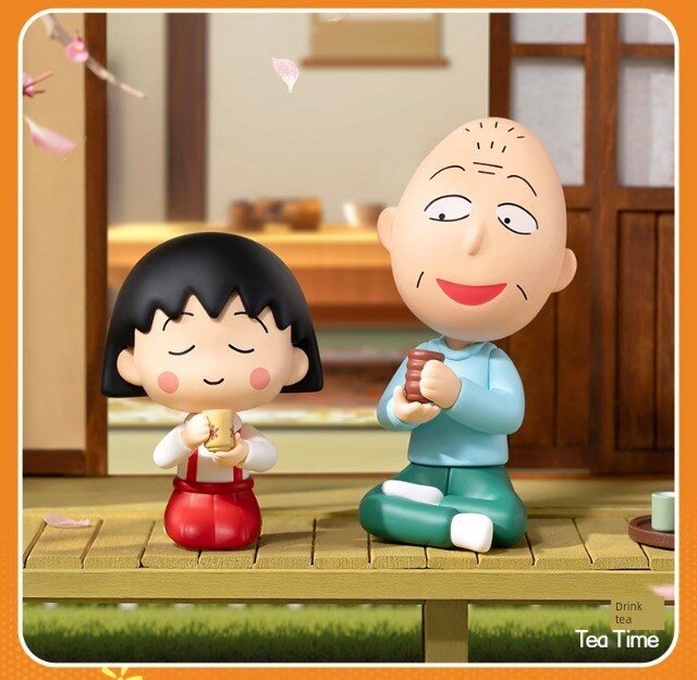 POP MART Cherry Tomoko Фигурка - Сцена питья чая, Коллекционная игрушка, Размер 8-10 см