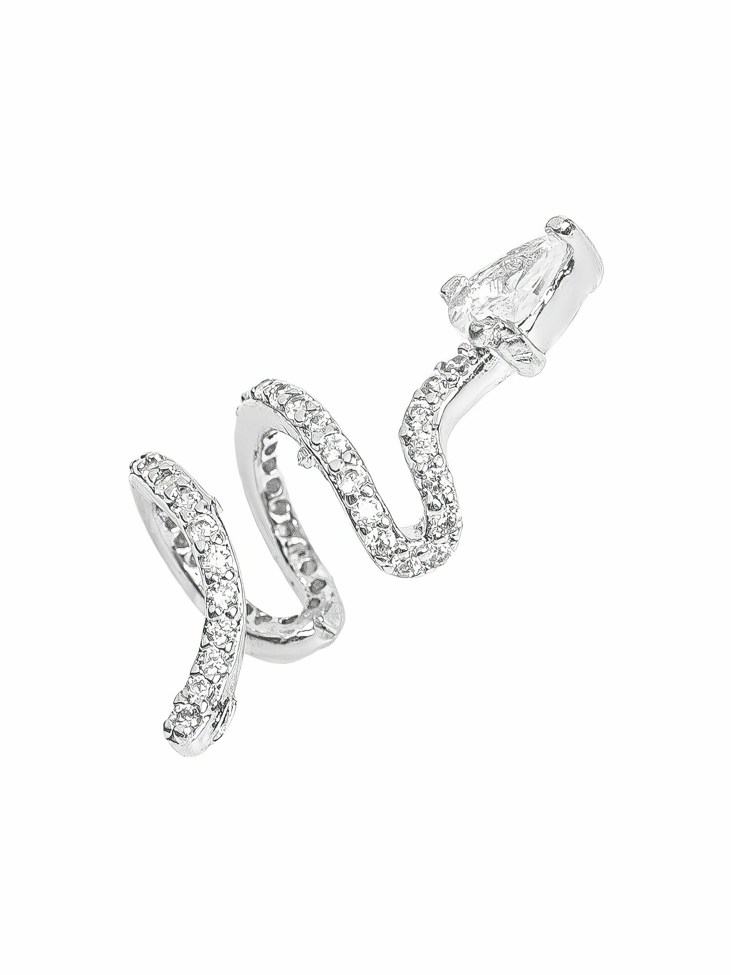 Моносерьга кафф, кристалл