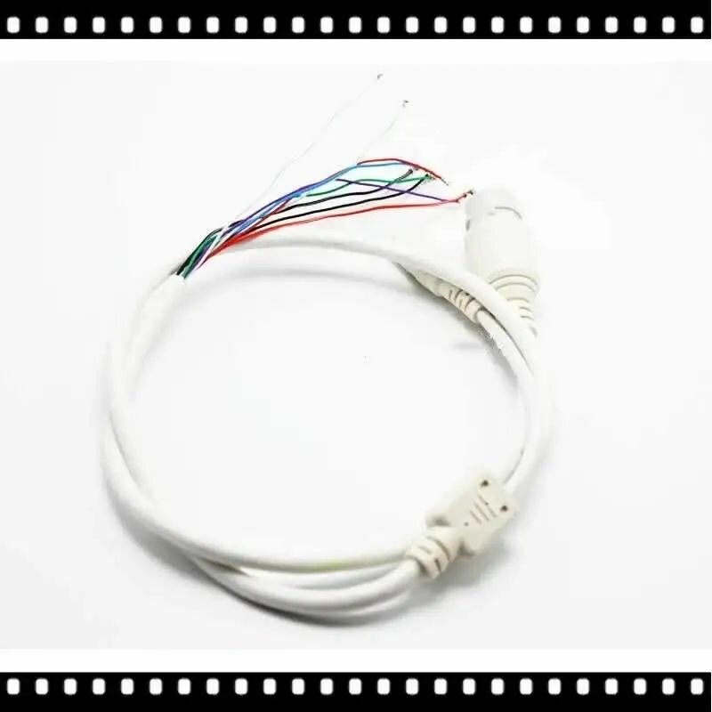 Модуль IP-камеры ESCAM высокого качества на 9 пинов с кабелем сетевым пигтейлом 80 см: 1/2/3/6 PoE, RJ45, питание DC12V, комплект 4 в 1, водонепроницаемый