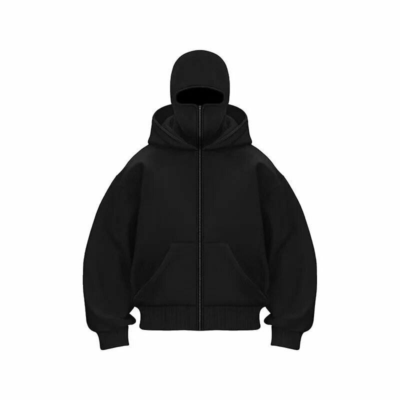 Черная толстовка-балаклава мужская XL, DM10