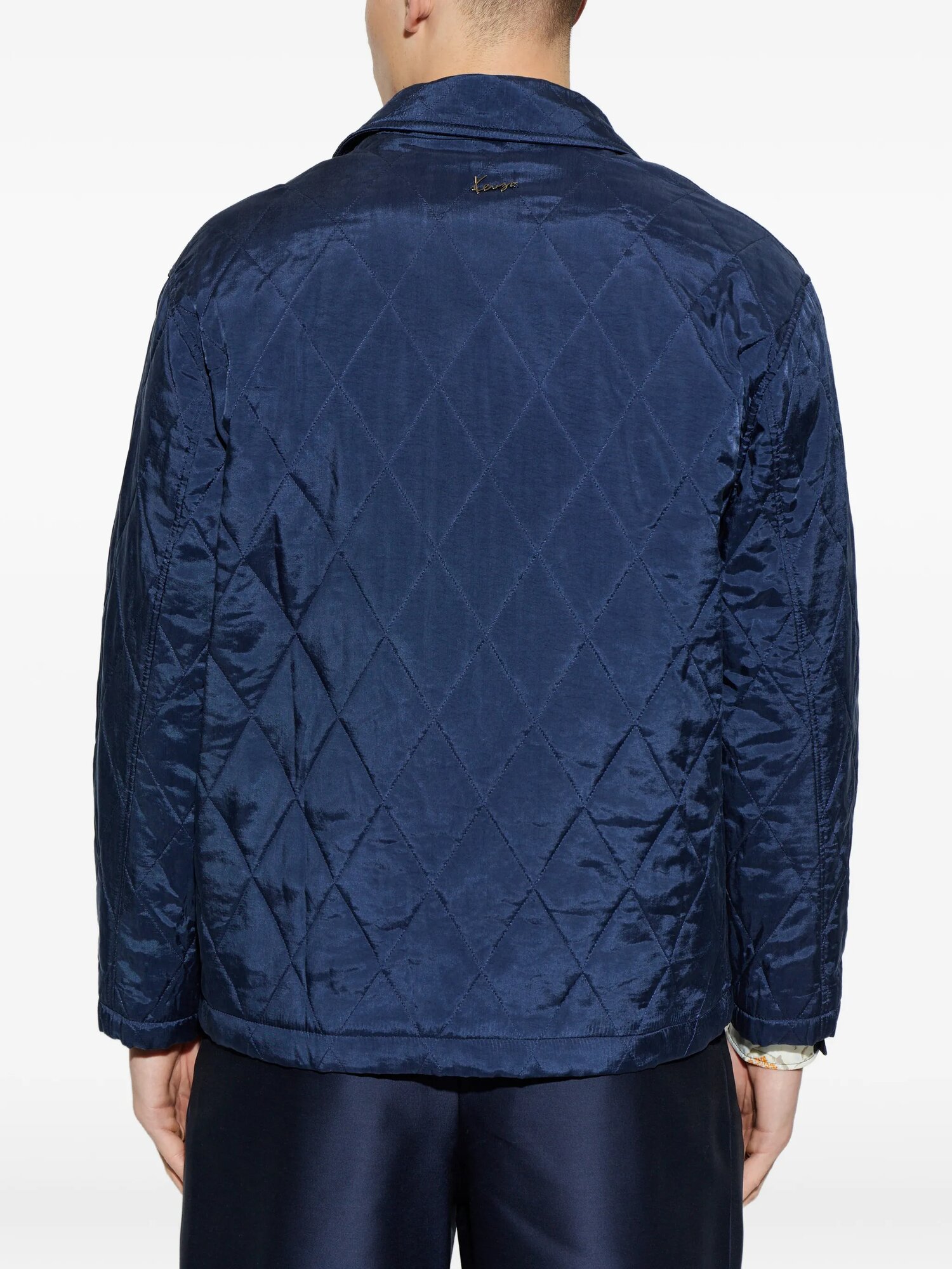 Куртка KENZO Badges quilted workwear jacket, размер S, синий — фото 1