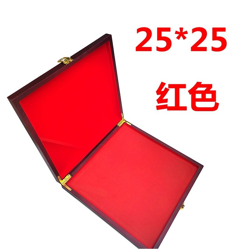 【Штемпельная подушка и чернила】15*15 см, 25* 25cm Новая модель красной штемпельной подушки в деревянной коробке, быстросохнущие чернила для штампов.