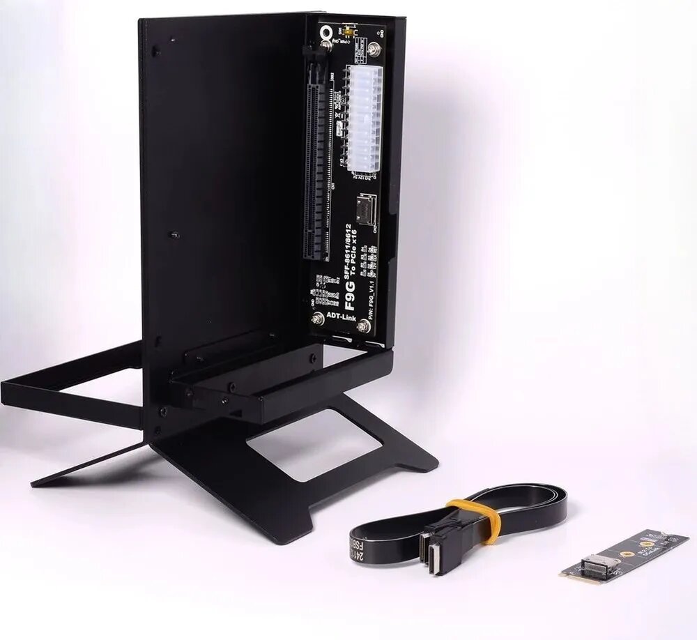 ADT-Link F9G-BK7 OCuLink External Graphics Card Docking Station PCIe 4.0 X4, ATX Open Type, для NVIDIA RTX4090, бежевый — фото 1
