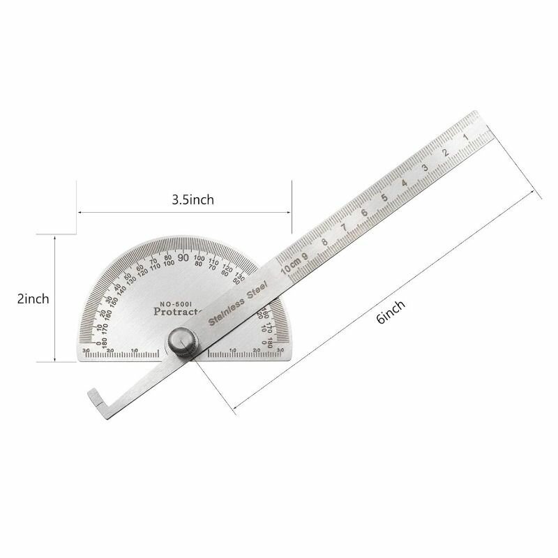 Angle Protractor х 600 mm, Metal — фото 1