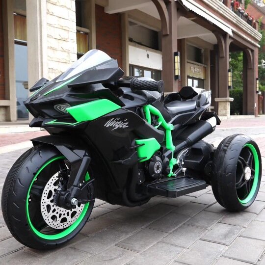 Детский электрический двухколесный мотоцикл 3-6-9, перезаряжаемый, подходит для детей и малышей, вмещает двух человек, большая игрушечная машина с дополнительными аксессуарами.
