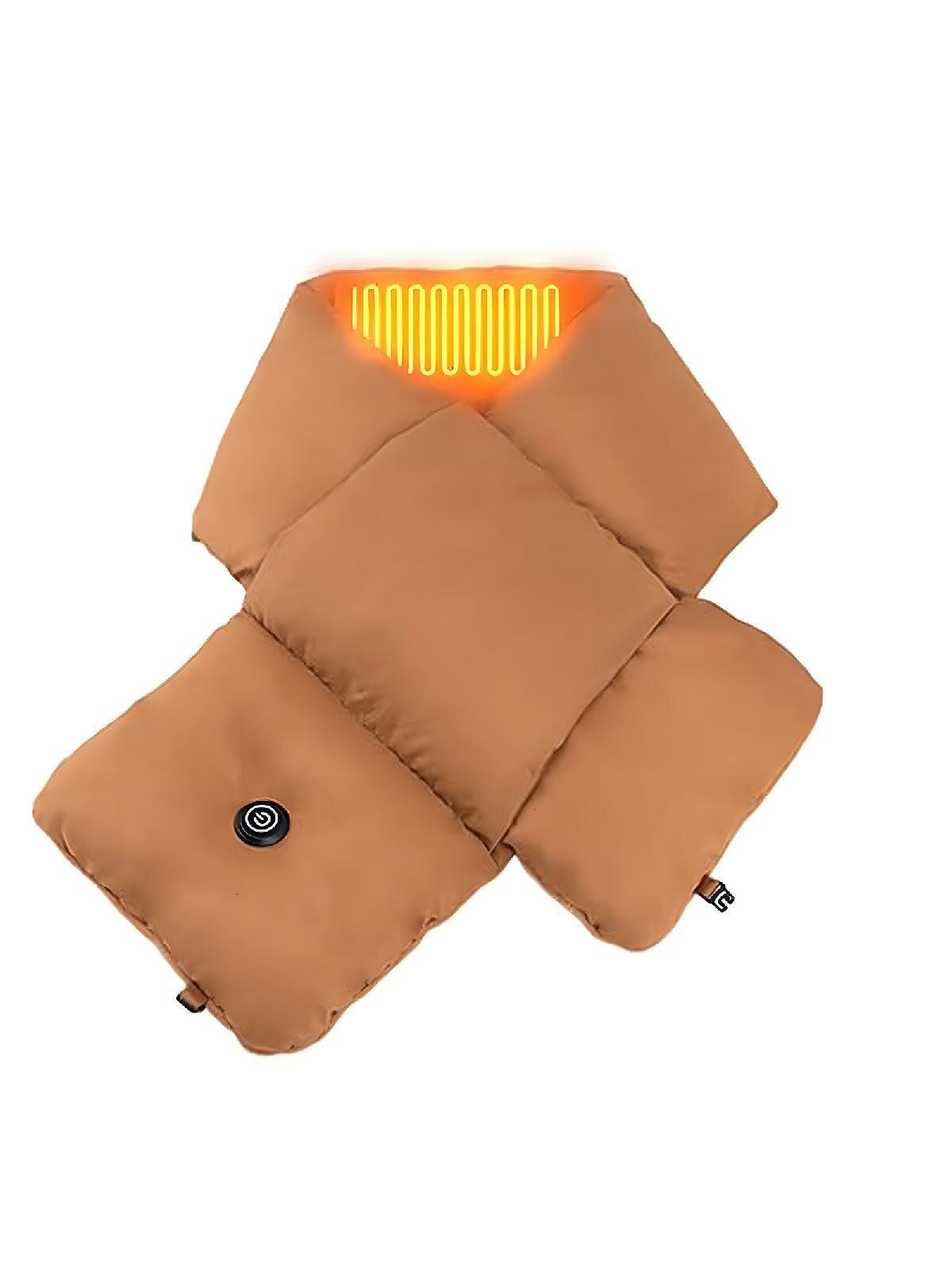 Электрокаменка, Шарф с электрическим подогревом USB (с одним управлением)-темный хаки