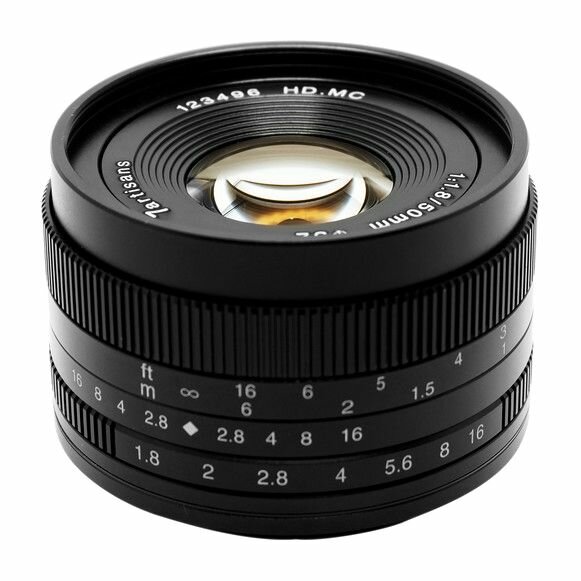 Объектив 7Artisans 50mm F1.8 E-mount Чёрный