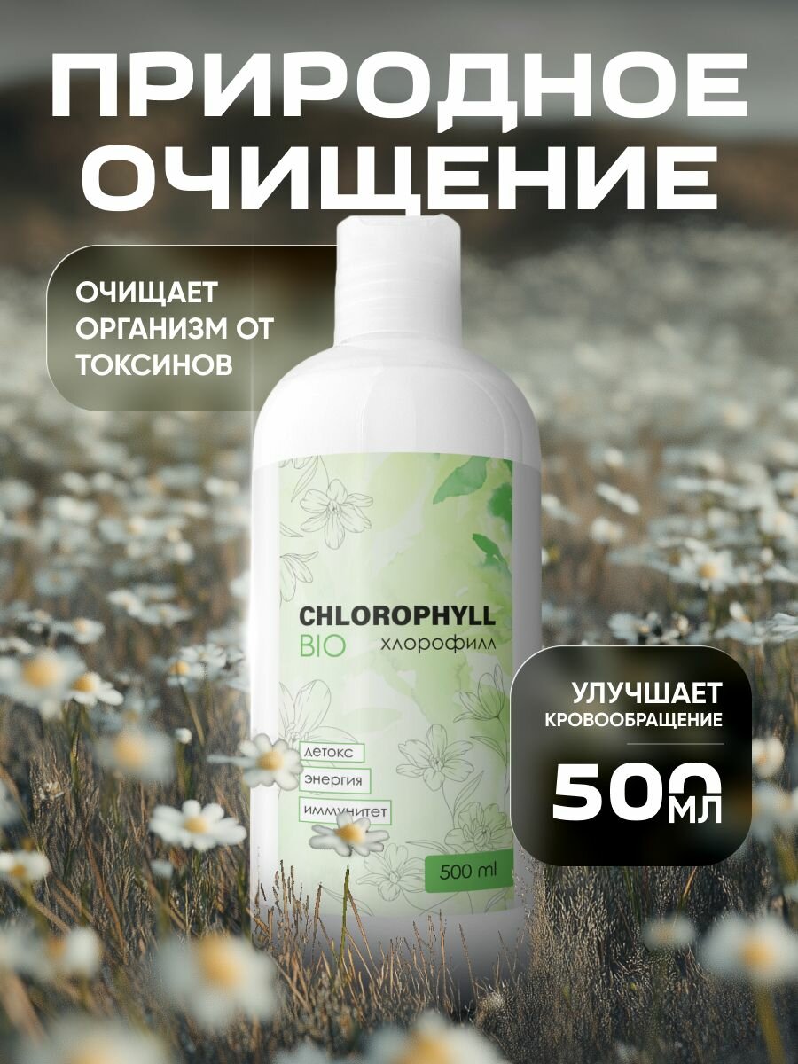 Органический жидкий пищевой Хлорофилл - Chlorophyll concentrate, природный Антиоксидант Для сосудов Для иммунитета