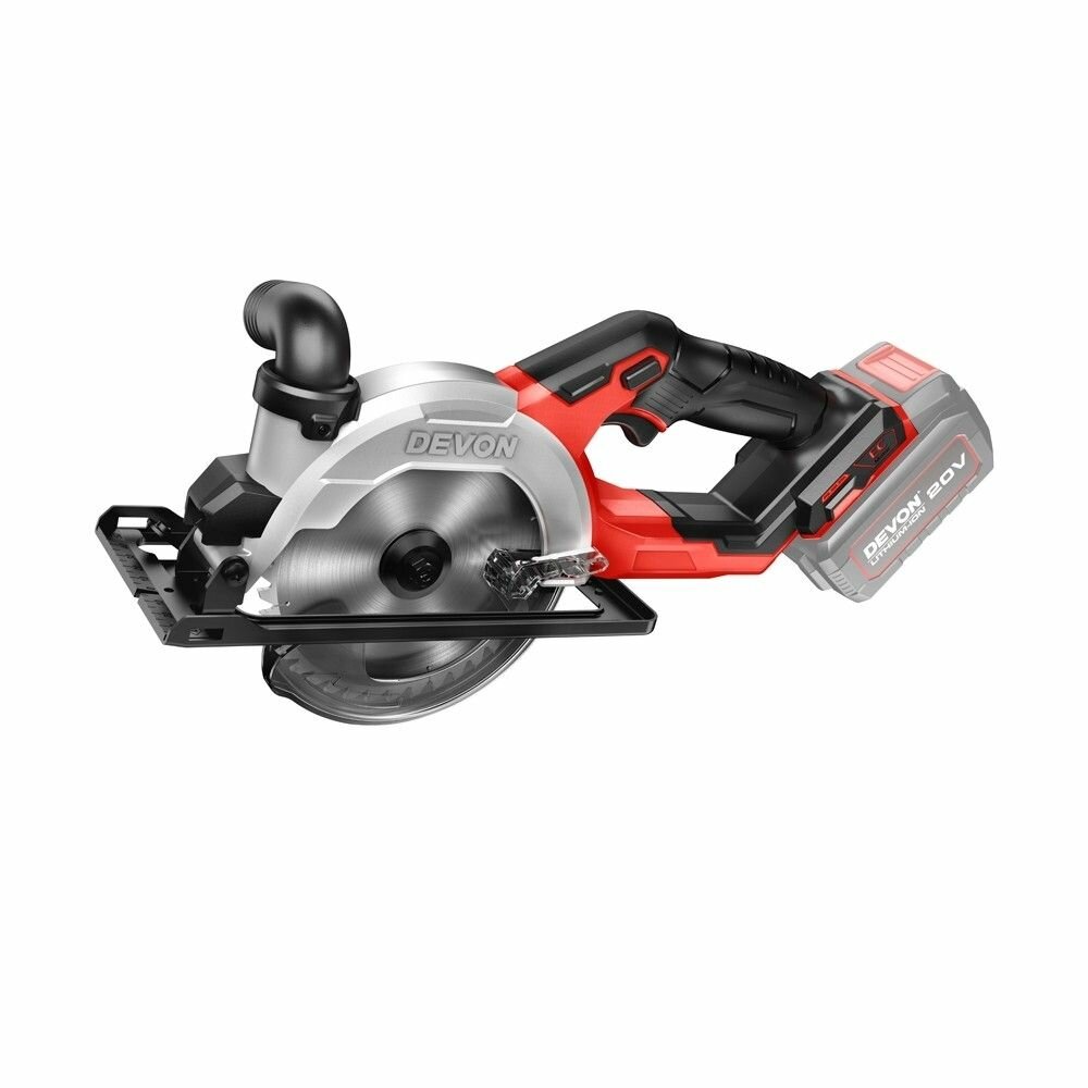 Аккумуляторная ручная дисковая пила DEVON 5835-LI-20, 20 В, 20*140 мм, 52 мм без аккумулятора и ЗУ