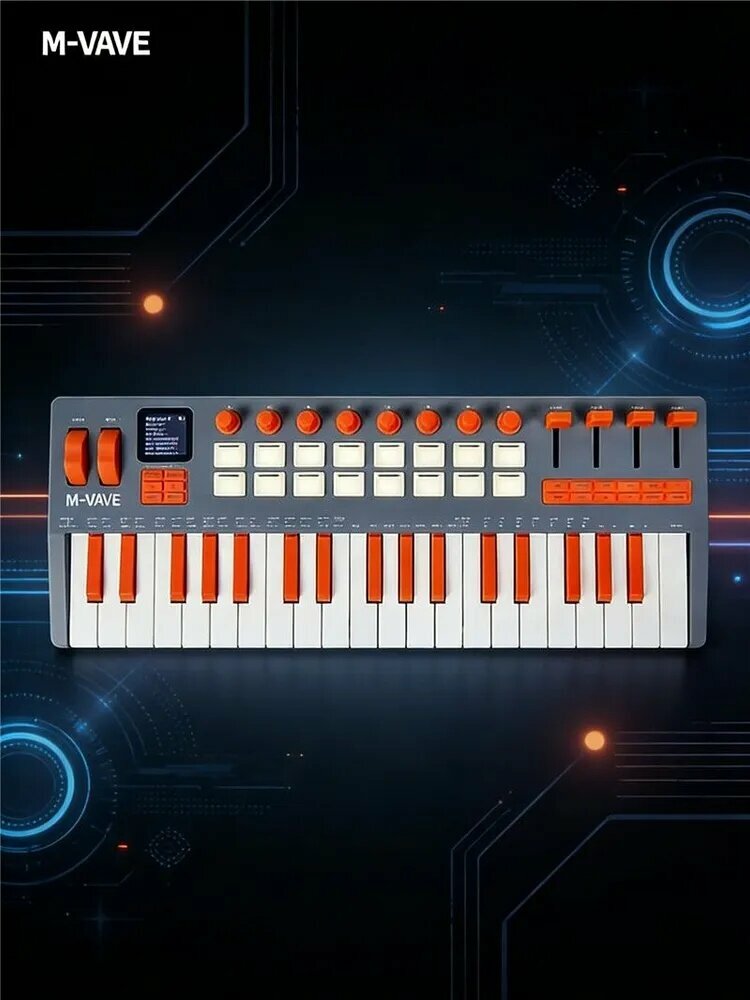 M-VAVE SMK-37-Elite 37-клавишный контроллер USB MIDI клавиатуры.