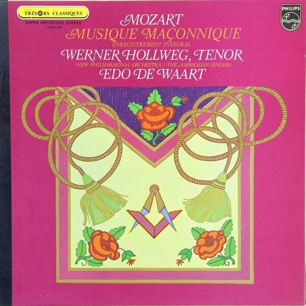 Винтажная виниловая пластинка MOZART - MUSIQUE MACONNIQUE (WERNER HOLLWEG)