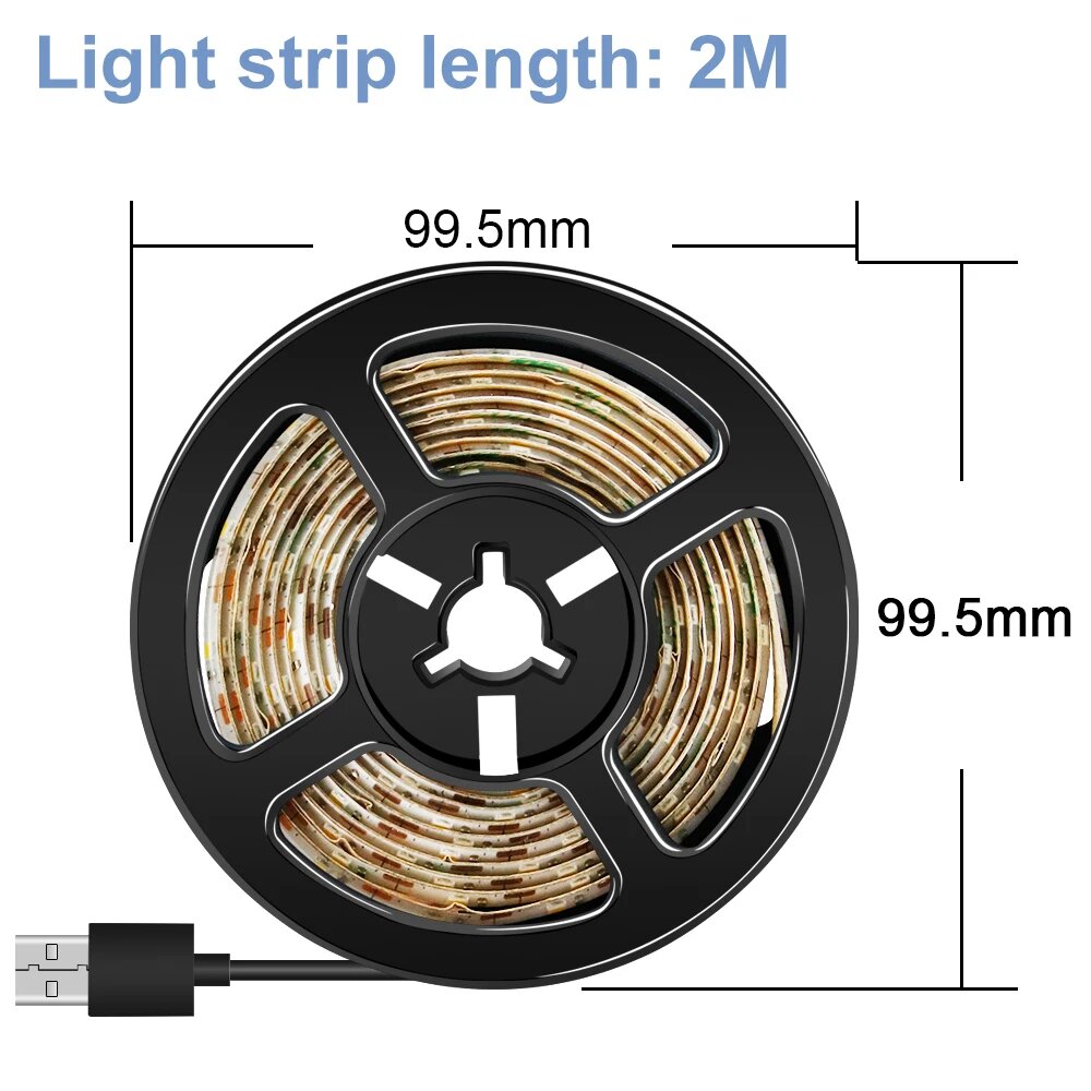 Светодиодная лента 2м, 120leds, белый свет