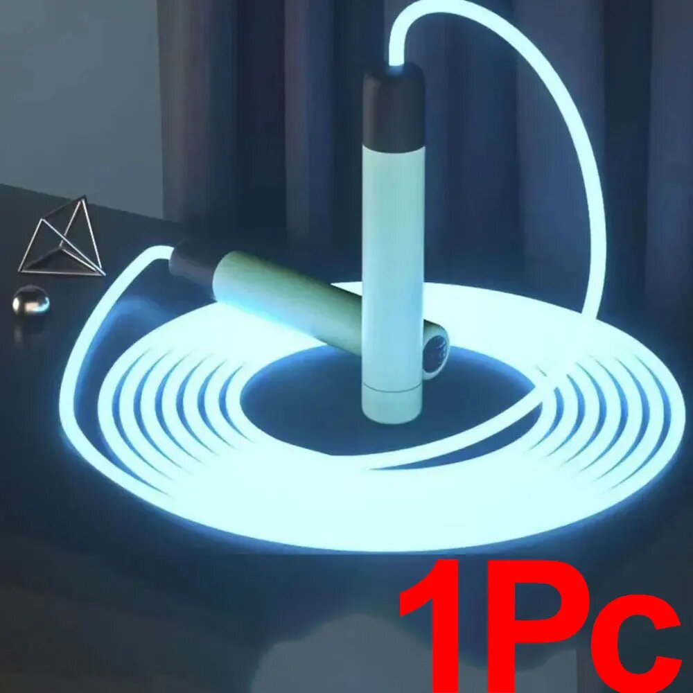 Светодиодная скакалка, светящиеся скакалки для детей и взрослых, светящаяся Голубой, Blue-1Pc