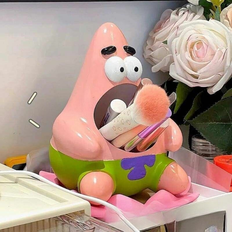 Милый мультяшной письменный стакан SpongeBob большой органайзер для карандашей, канцелярский ящик для девочек