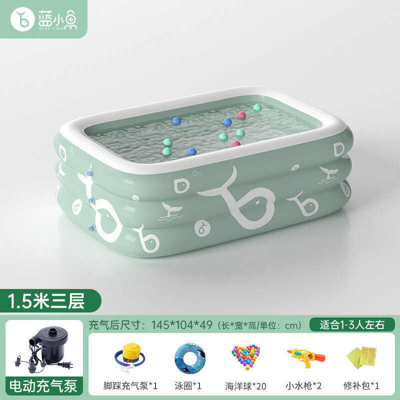 [2026] Надувной уличный бассейн-аквапарк для детей, игровой бассейн, пляжный бассейн с навесом от солнца