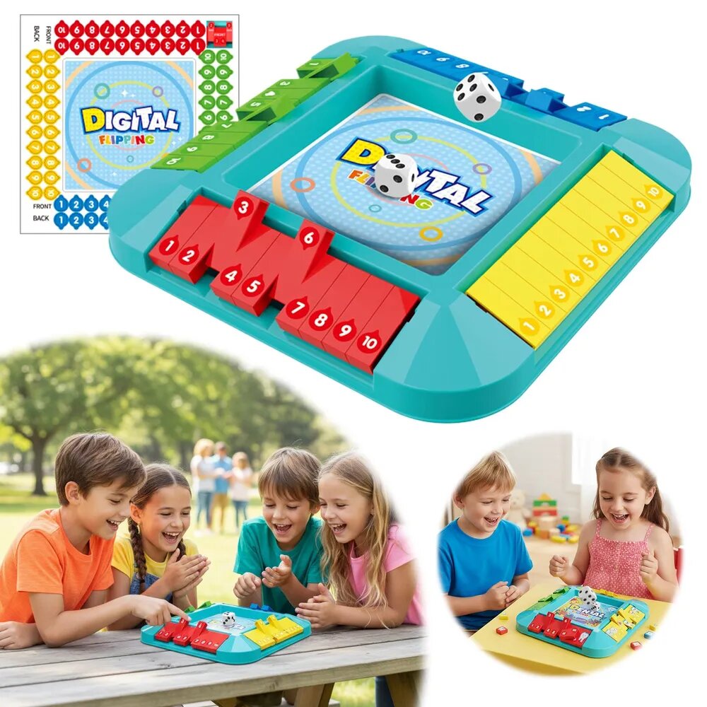 Развивающая игра с цифрами для детей, 4 цветных кубика