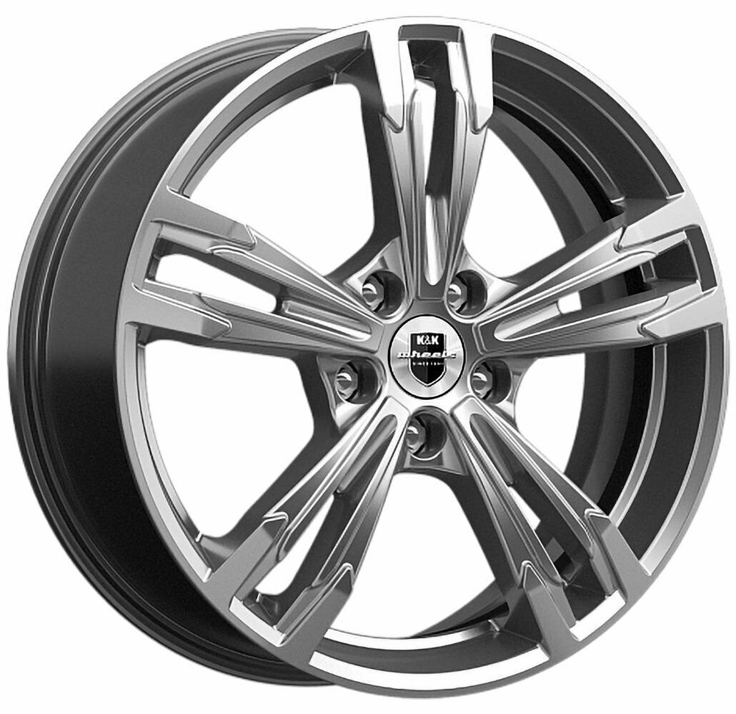 Колесный диск K&K Karrera Light 7x18 5x108 ET33 D67.1 Дарк Платинум брайт