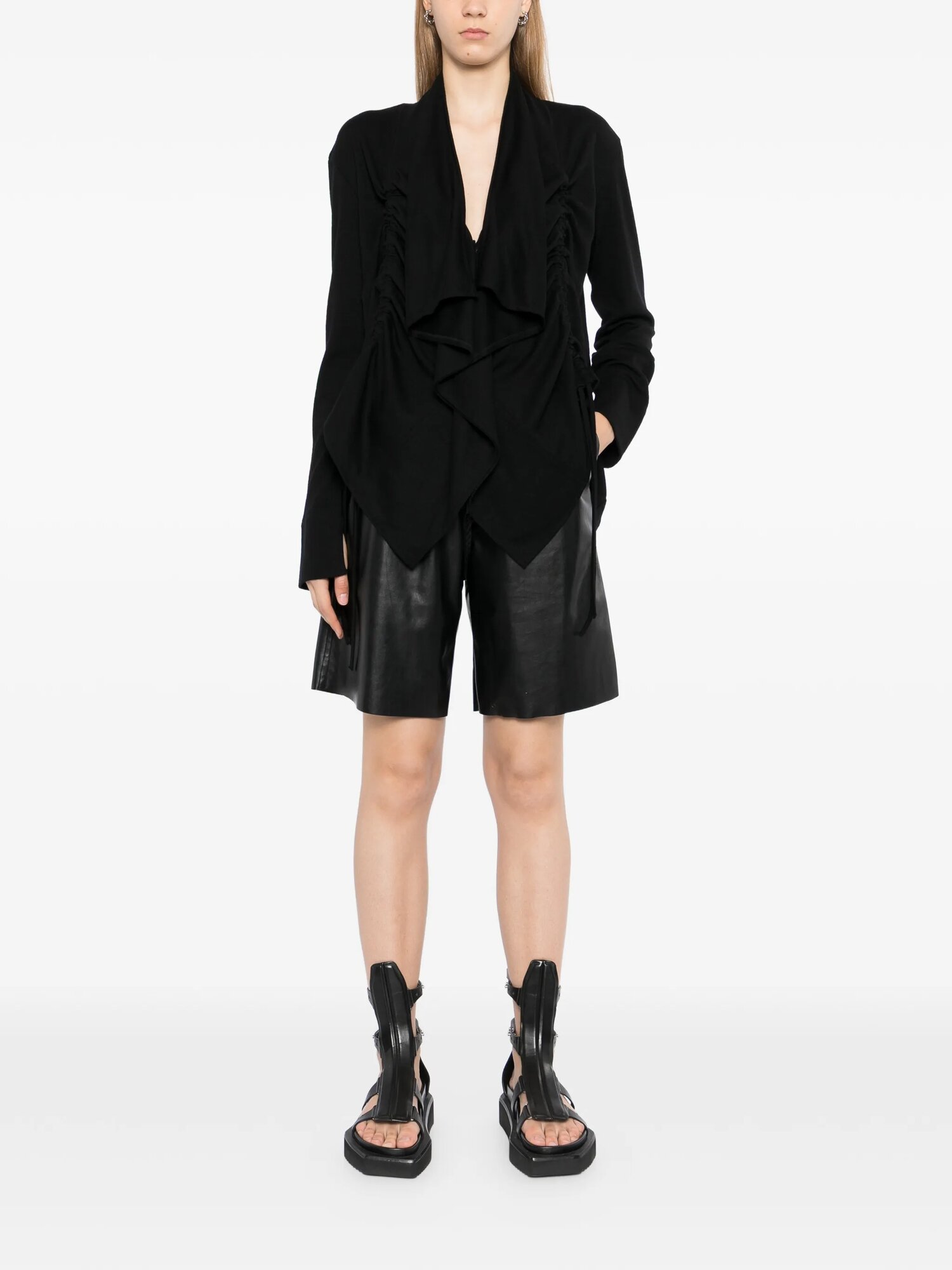 Кардиган Yohji Yamamoto Draped drawstring cardigan, размер 44 — фото 1