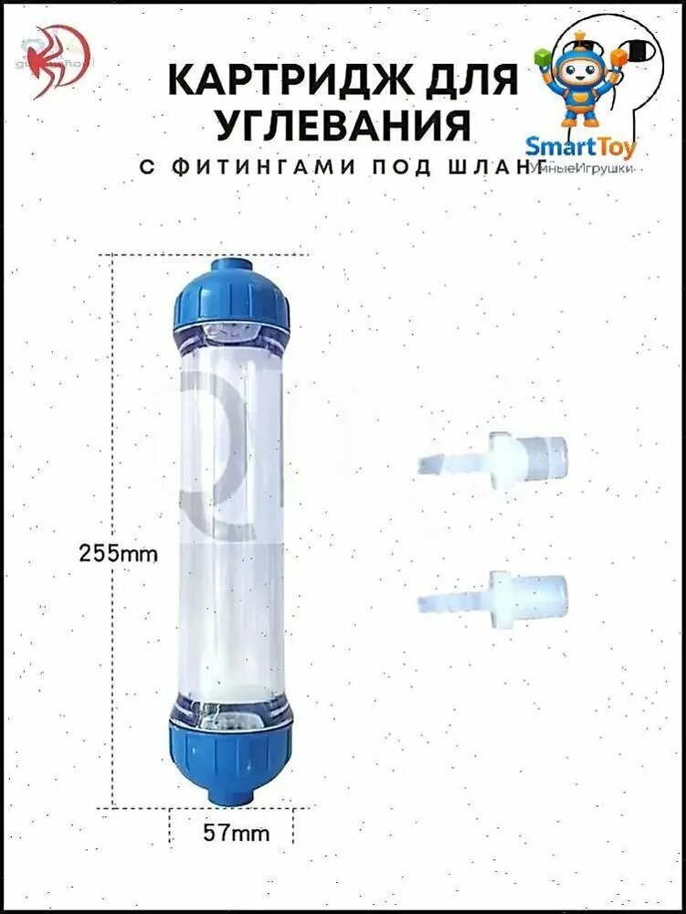 Картридж для углевания с фитингами под шланг