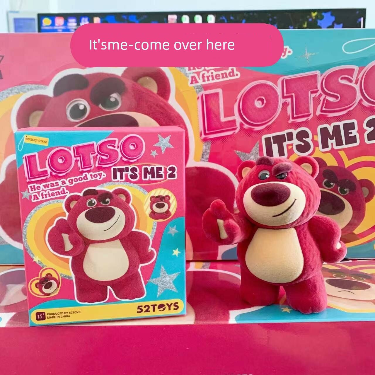 52TOYS Strawberry Bear IT'S ME: Флокированная фигурка-игрушка второго поколения в слепой коробке, подарок, украшение