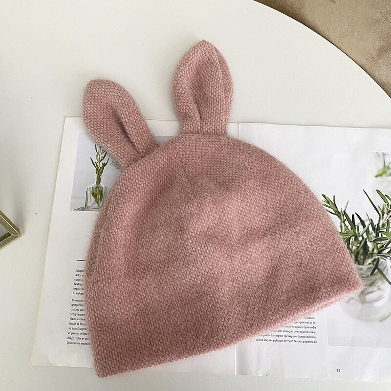 DIY Бини Ушки Зайца Женская Зимняя Корейская Интернет-Милкая Акрил