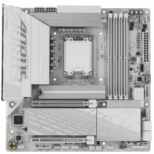 Материнская плата GIGABYTE B860M A ELT WF6E ICE - LGA 1851, Intel B860, 4xDDR5-6400 МГц, 1xPCI-Ex16, 3xM.2, Micro-ATX