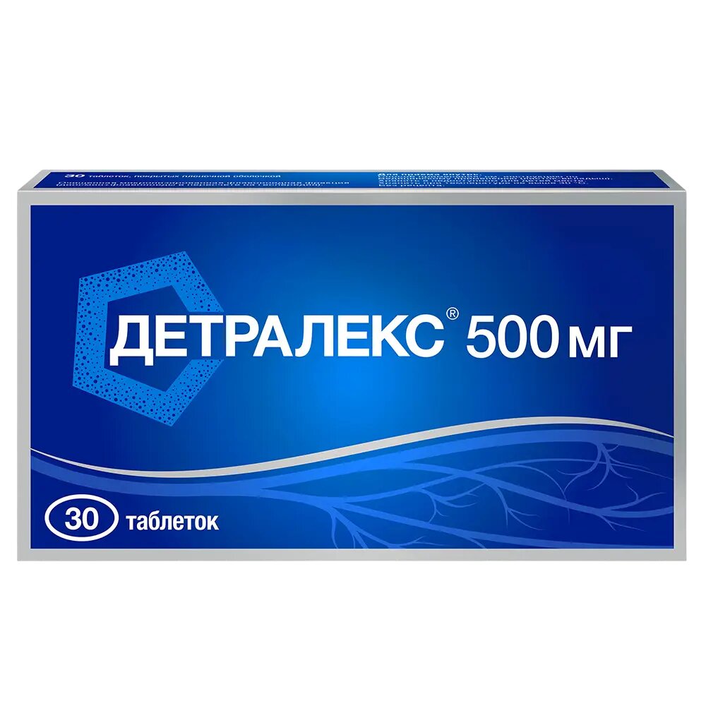 Детралекс таблетки покрыт. плен. об. 500 мг 30 шт