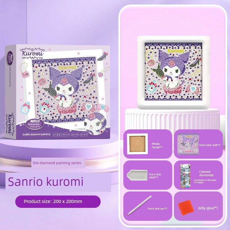 Набор для рисования алмазами с персонажем Куроми от Sanrio для детей 3-6 лет ручной работы